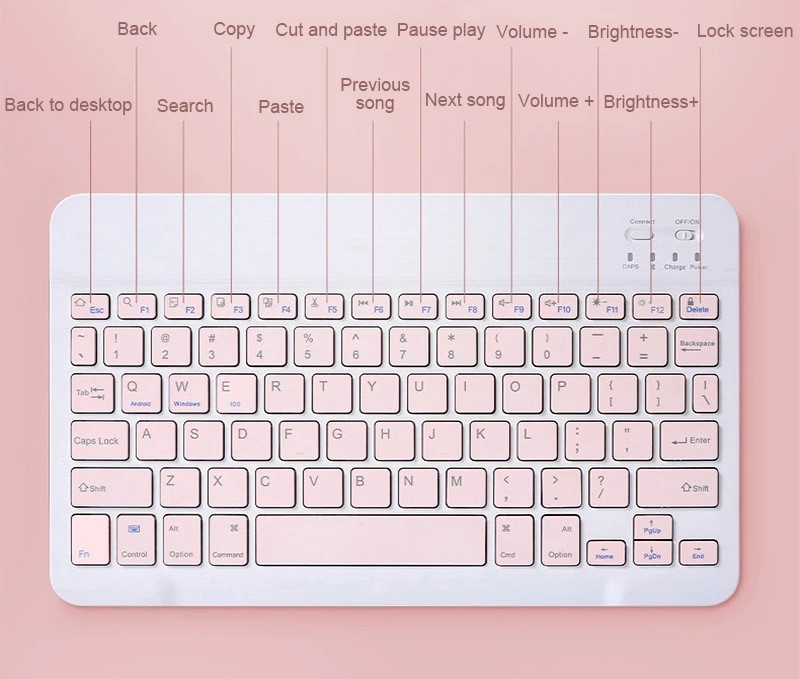 Mini Rechargeable Wireless Keyboard for Windows, Android and iOS ...